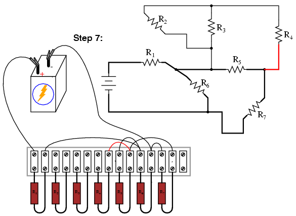 Building series-parallel resistor circuits