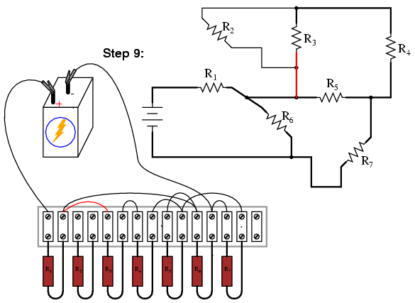 Building series-parallel resistor circuits